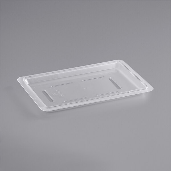 Cambro 1218CCW135 Camwear 18" x 12" Clear Food Storage Box Flat Lid