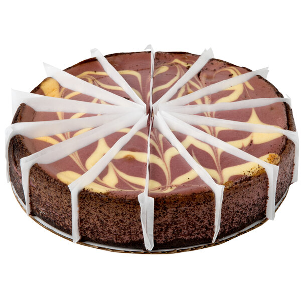 Pellman 60 oz. 9" Pre-Cut Raspberry Cheesecake - 6/Case