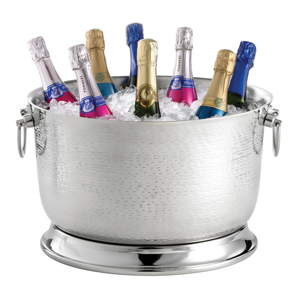 Tablecraft BTB1610 Round Double Wall Stainless Steel Beverage Tub with ...