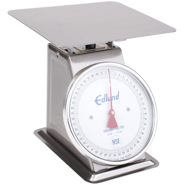 Edlund HD-50 50 lb. Heavy-Duty Receiving Scale with 10 3/4" x 9 1/2 ...