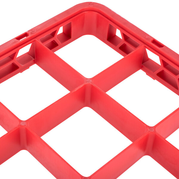Carlisle RE25C05 25 Compartment Red Color-Coded Glass Rack Extender