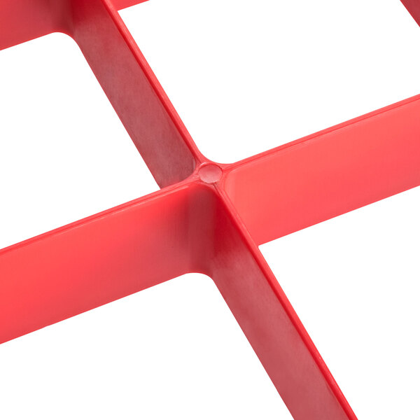 Carlisle RE25C05 25 Compartment Red Color-Coded Glass Rack Extender