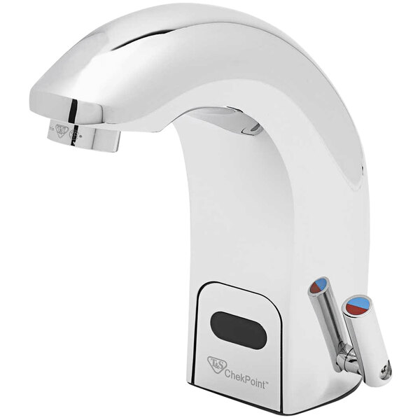 T&S EC-3142 ChekPoint Deck Mounted Hands-Free Sensor Faucet with 5 ...