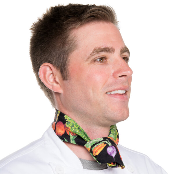 36" x 15" Vegetable Patterned Chef Neckerchief / Bandana