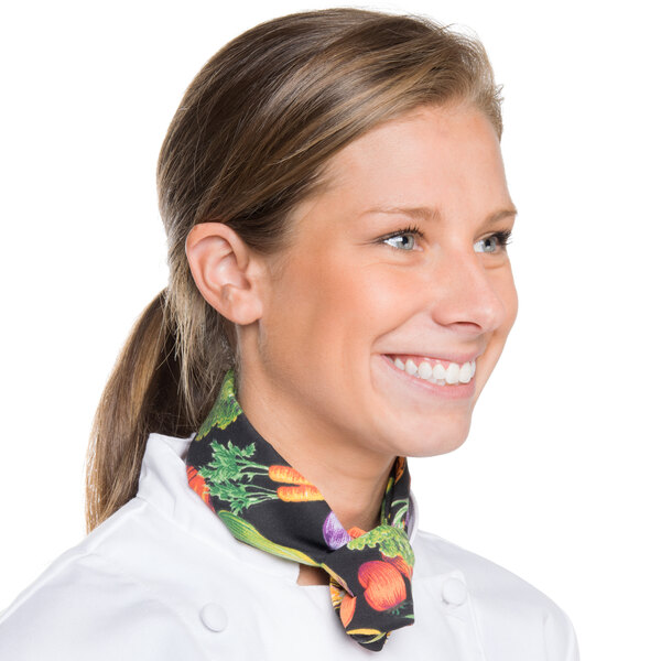 36" x 15" Vegetable Patterned Chef Neckerchief / Bandana