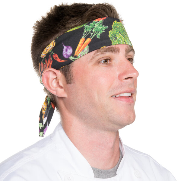 36" x 15" Vegetable Patterned Chef Neckerchief / Bandana