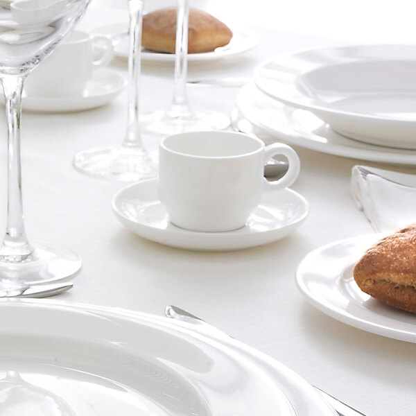 Chef & Sommelier FN038 Infinity 8.5 oz. White Bone China Coffee Cup by ...