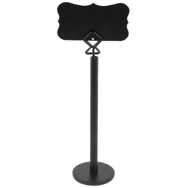 Tablecraft BKC2208 8" Black Metal Menu / Card Holder