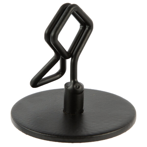 Tablecraft BKC2202 2" Black Metal Menu / Card Holder