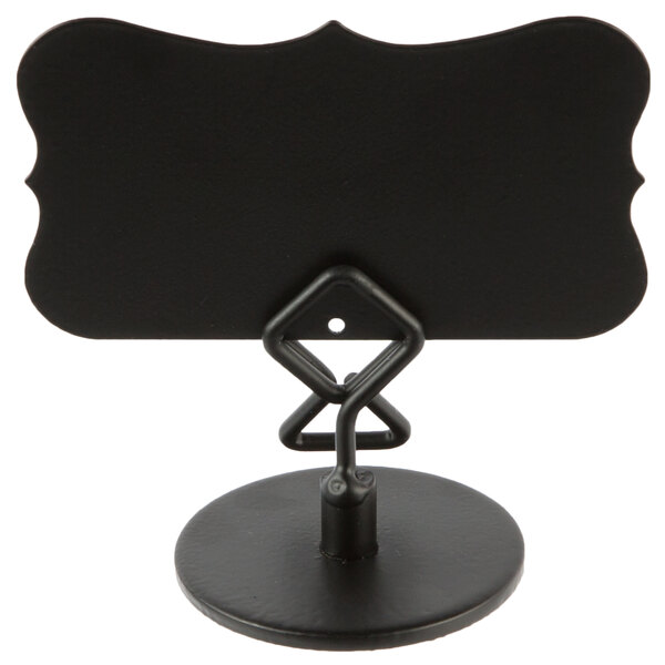 Tablecraft BKC2202 2" Black Metal Menu / Card Holder