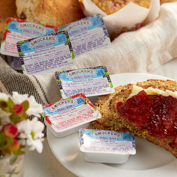 Smucker's Sugar Free Grape, Strawberry & Blackberry Jam .375 oz ...