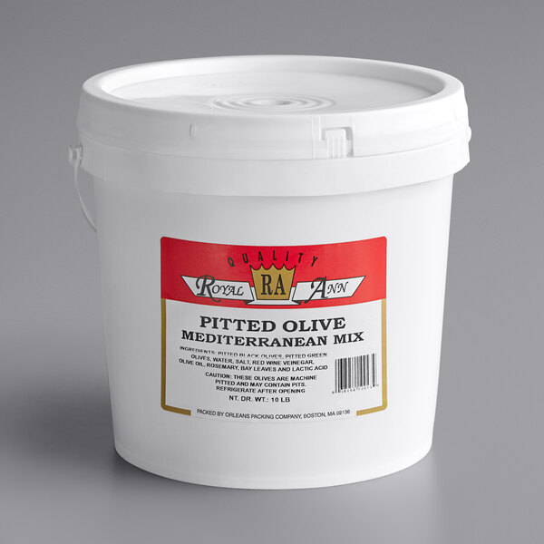 Royal Ann Pitted Mediterranean Olive Mix 20 lb. (10 lb. Dr. Wt.)