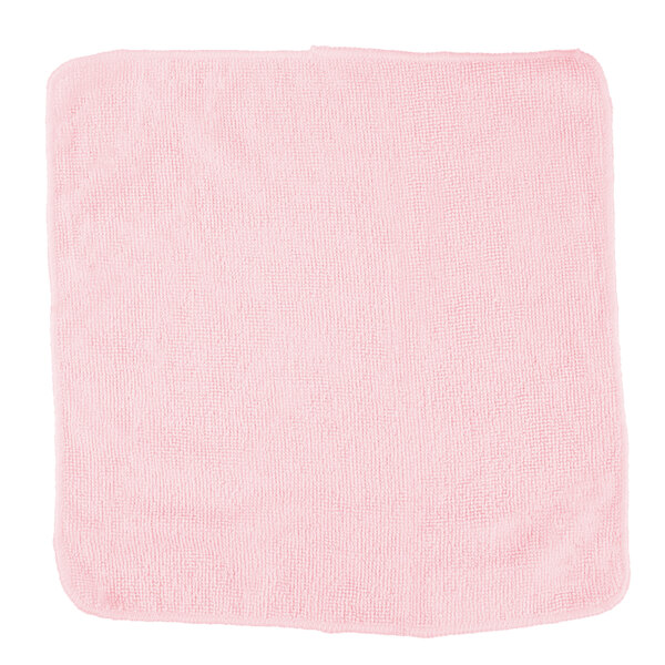 Rubbermaid 1820577 HYGEN Sanitizer Safe 12" x 12" Pink Microfiber Cloth ...