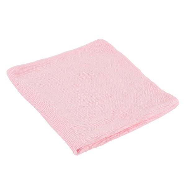 Rubbermaid 1820581 HYGEN Sanitizer Safe 16" x 16" Pink Microfiber Cloth ...