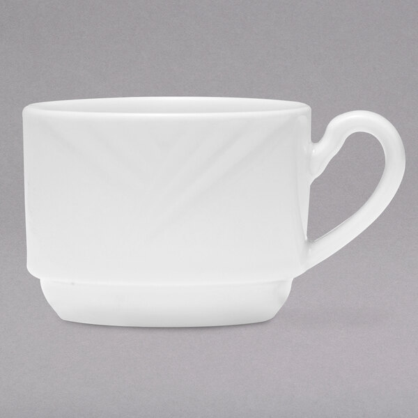 Arcoroc S0638 Horizon 8 oz. White Porcelain Stackable Coffee Cup by Arc ...