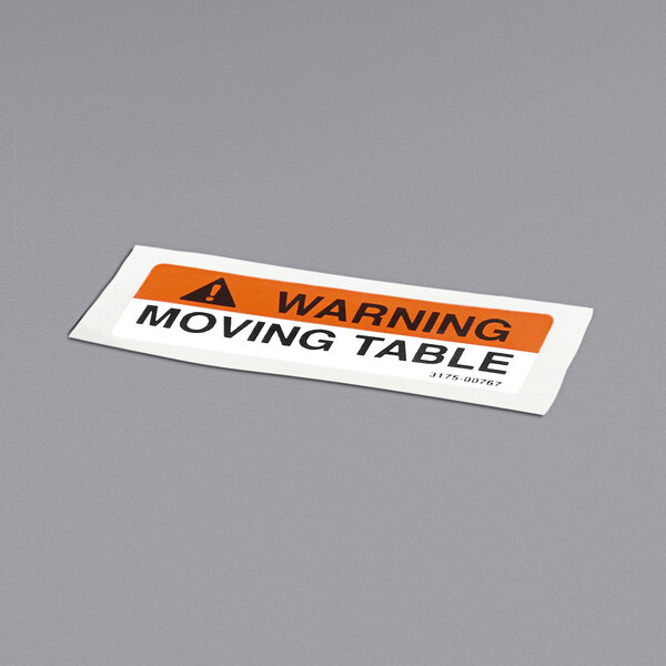 Berkel 01-403175-00767 Label,Table Warning