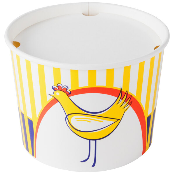 Choice 64 oz. Chicken Bucket with Lid - 210/Case