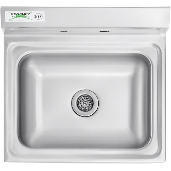 Regency 17" x 15" Wall Mounted Hand Sink for Gooseneck Faucet