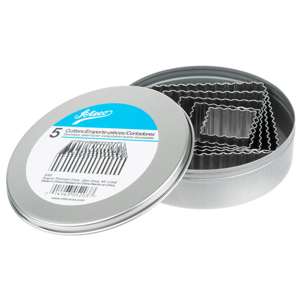 Square Cookie Cutter | Ateco 5203 5-Piece Stainless Steel Fluted Square ...