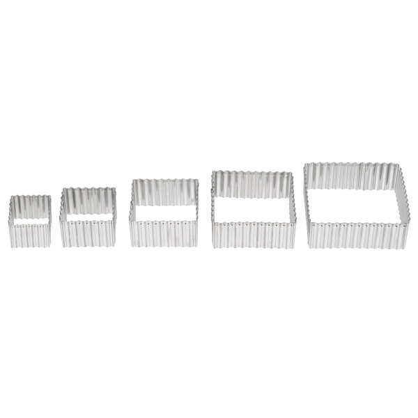 Square Cookie Cutter | Ateco 5203 5-Piece Stainless Steel Fluted Square ...