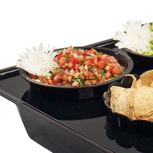 Cal-Mil 407-8-13 7 3/4" Black Step Bowl for Food Station