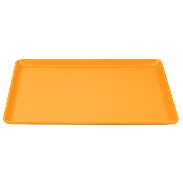Cambro 1216D504 12" x 16" Mustard Dietary Tray - 12/Case