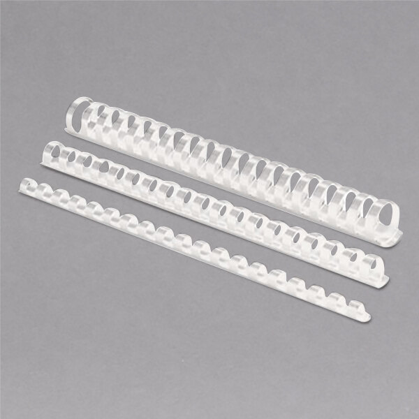 Fellowes 52372 1/2" Diameter White Plastic 90-Sheet Binding Comb - 100/Pack