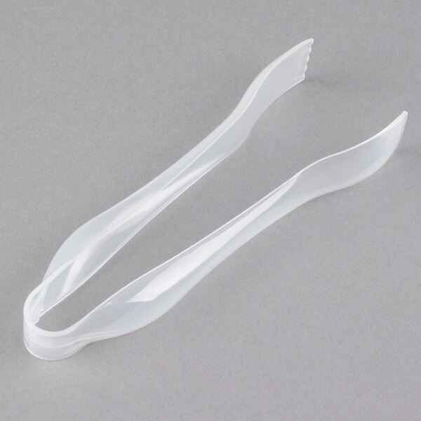 Sabert UCL72STNG 6 1/4" Clear Disposable Plastic Tongs - 72/Case