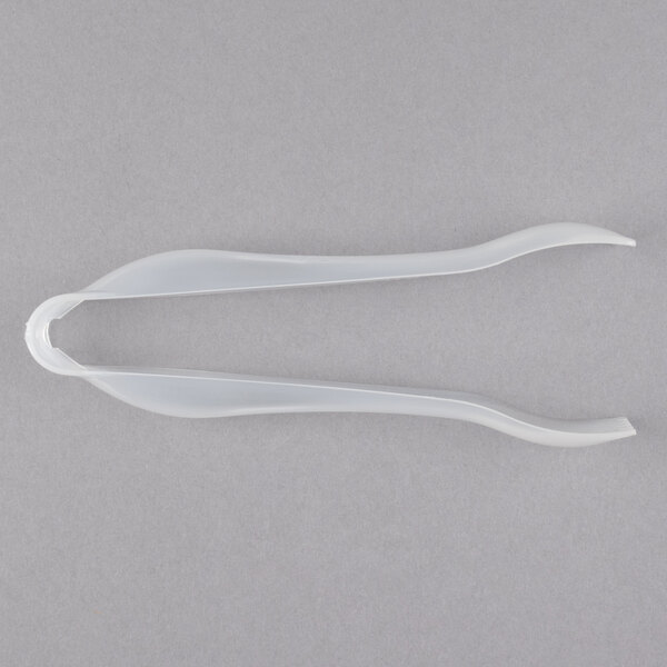Sabert UCL72STNG 6 1/4" Clear Disposable Plastic Tongs - 72/Case