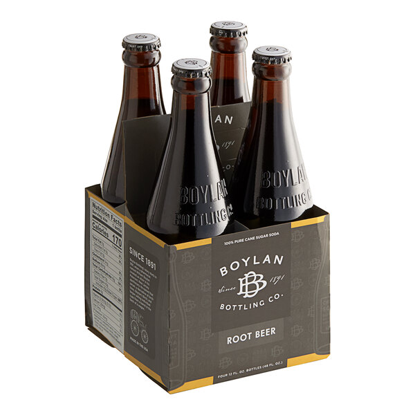 Boylan Bottling Co. Root Beer 12 fl. oz. 4-Pack - 6/Case