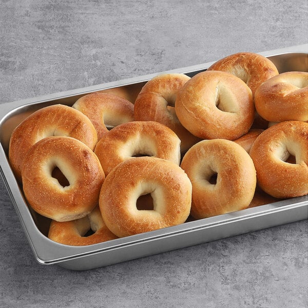 Original Bagel Plain New York Style Bagels - 75/Case