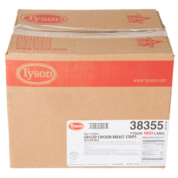Tyson Red Label 5 lb. Bag of Fully Cooked Grilled Chicken Breast Strips ...