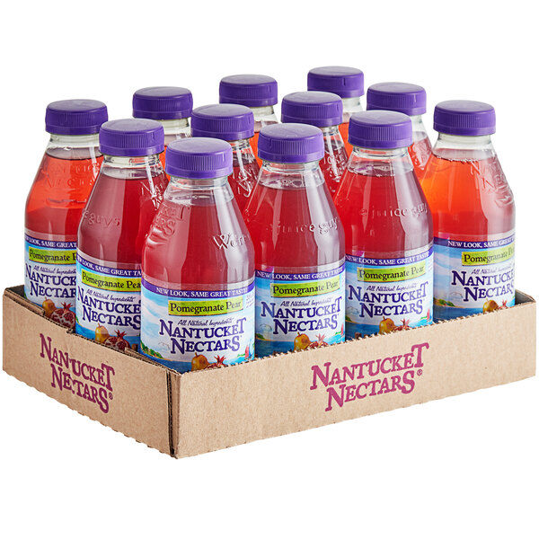 Nantucket Nectars 16 fl. oz. Pomegranate Pear Juice Cocktail - 12/Case