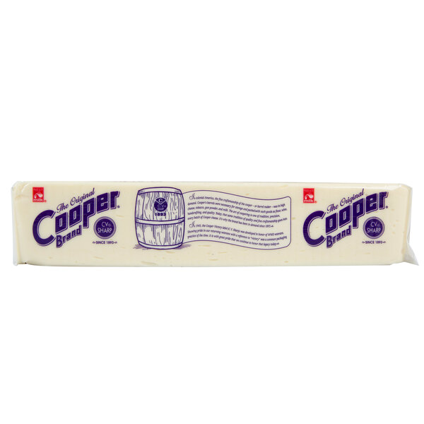 Cooper® Cheese CV Sharp White American Cheese - 5 lb. Solid Block
