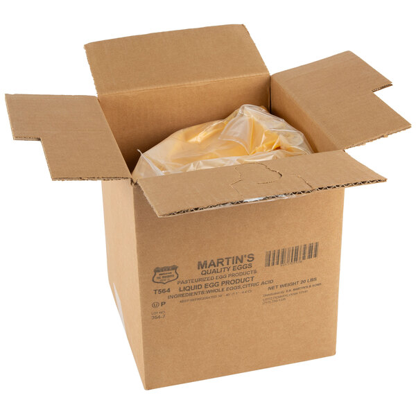 Martin's Liquid Whole Eggs: 20 lb. Bag in Box