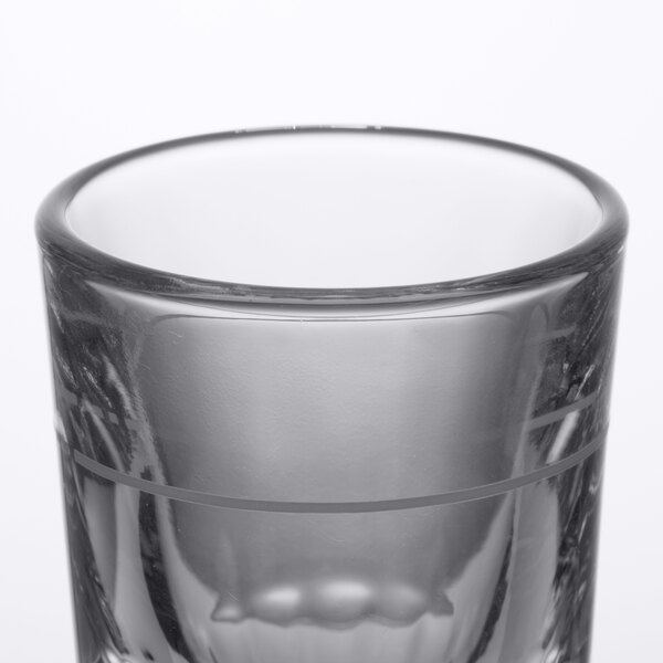 Libbey 5126/S0711 2 oz. Fluted Shot Glass with .875 oz. Pour Line - 12/Case