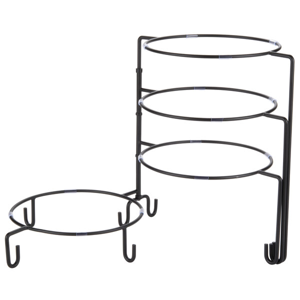 Tablecraft BKP4 4 Tier Metal Display Stand Black