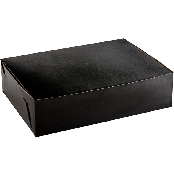 Enjay B-BLK-14195 19" x 14" x 5" Black Half Sheet Cake / Bakery Box ...