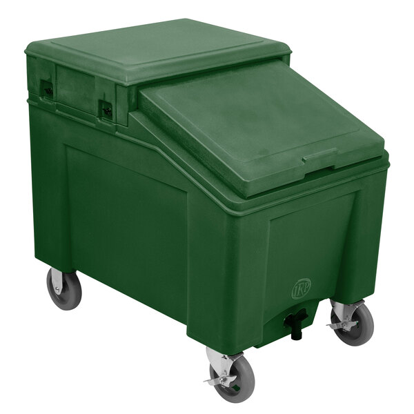 IRP 3110005 Forest Green Ice Caddy 100 lb. Mobile Ice Bin