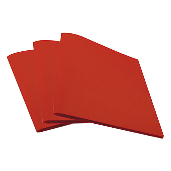 Universal UNV20543 Letter Size 2-Pocket Plastic Folder - Red - 10/Pack