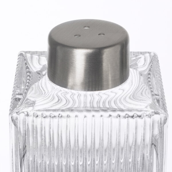 American Metalcraft GSPSR Vintage Collection 2 oz. Ribbed Square Glass ...