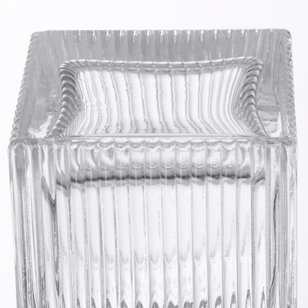 American Metalcraft GSPSR Vintage Collection 2 oz. Ribbed Square Glass ...