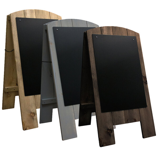 H. Risch, Inc. 22" x 41" Street Talker Sign Board with Chalk Marker Board