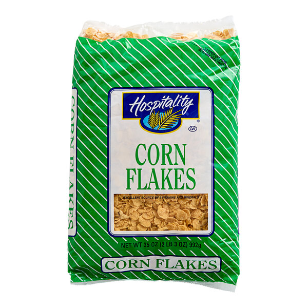 35 oz. Bag Corn Flakes Cereal - 4/Case