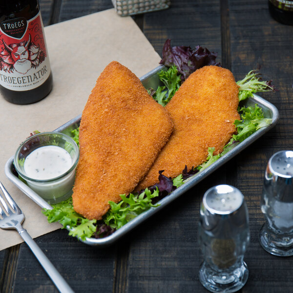 4 oz. Golden-Fried Precooked Breaded Wild Caught Flounder Fish Portions ...