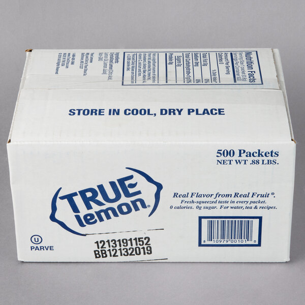 True Citrus Unsweetened Lemon Mix Portion Pack - 500/Case
