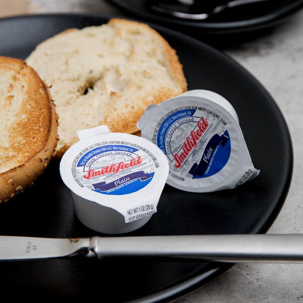 Smithfield 1 oz. Cream Cheese Spread Portion Cups - 100/Case