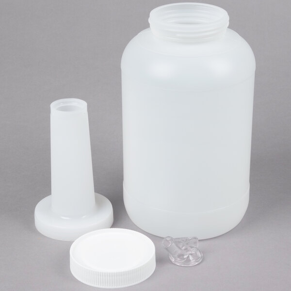 Carlisle PS801B00 Store 'N Pour 1 Gallon White Container with Colored ...