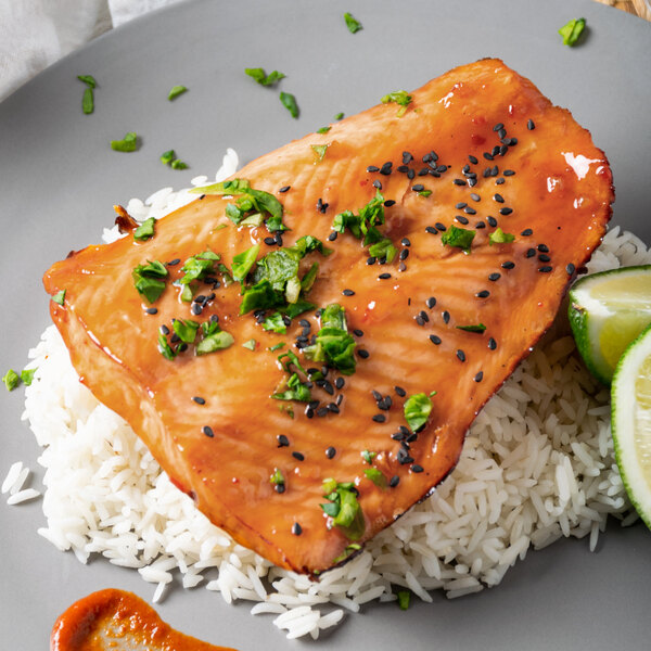 8 oz. Wild Caught Pacific Keta Salmon Fillet Portions - 10 lb.