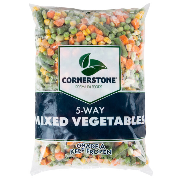 2.5 lb. Bag IQF 5 Way Mixed Vegetable Blend - 12/Case